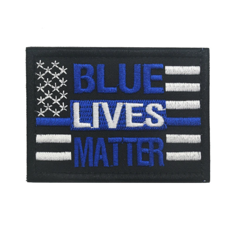 Blue Lives Matter Embroidery Patch Embroidered Patches Military ...