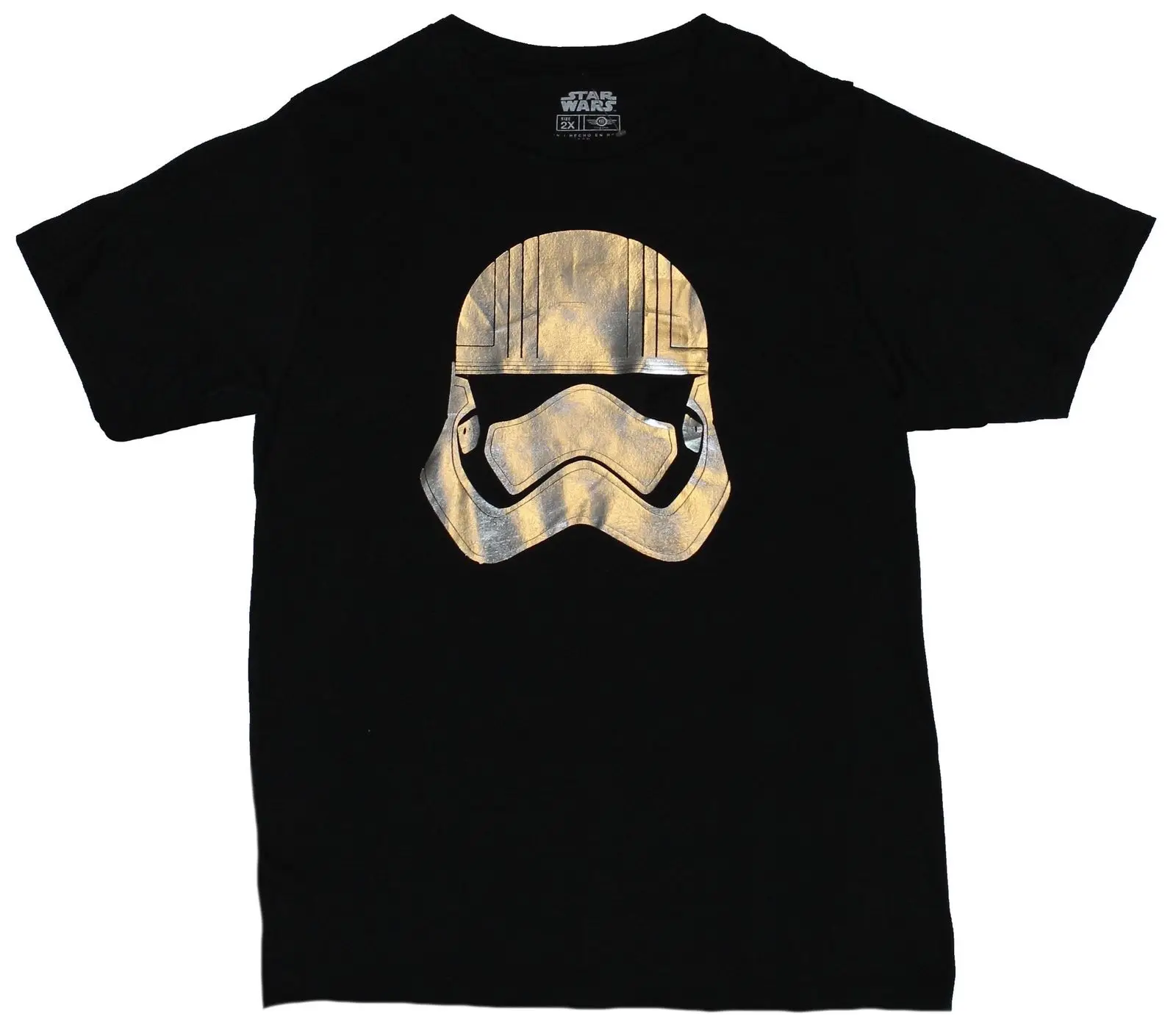 Star Wars Mens T Shirt Foil Style Stormtrooper Helmet Image Sleeve T ...