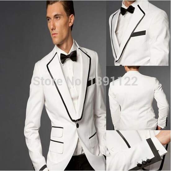 Casamento De Jaqueta De Smoking Branco