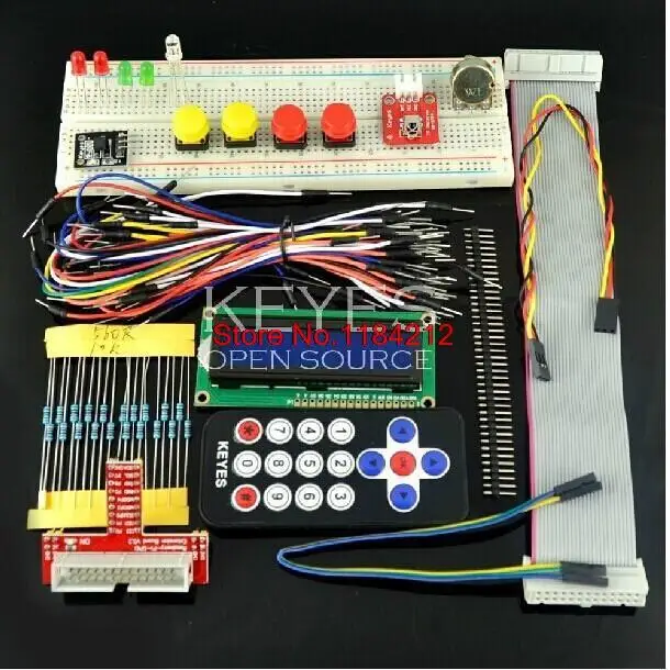 Raspberry PI Kit Breadboard 1602 LCD GPIO Adapter Cable LED Sensor ...