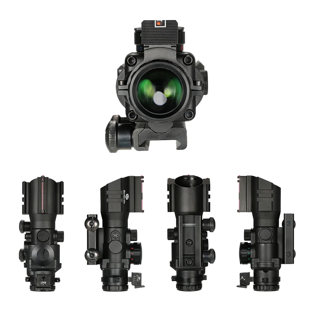 4x32 Outdoor Tools Hunting Scope Prism Red/Green/Blue Tri-Illuminated ...