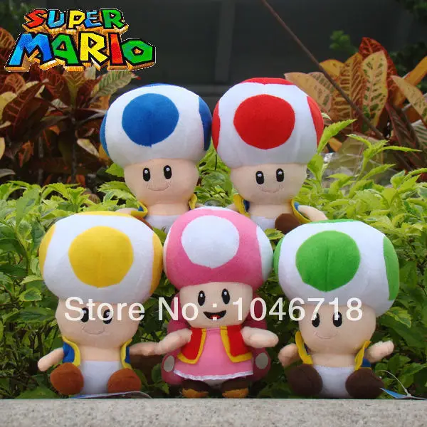 Super Mario Bros Plush Toy Toad Cuddly Collectible Nintendo Stuffed ...
