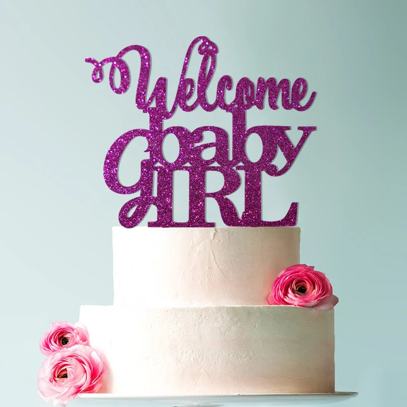 Custom Cake Topper Birthday Girl Glitter Cake Topper Happy Birthday ...