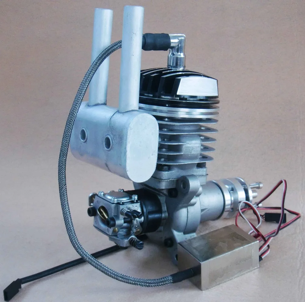 RC Gas Engine 55cc QJ55H Motor two-stroke engine with muffler For RC ...