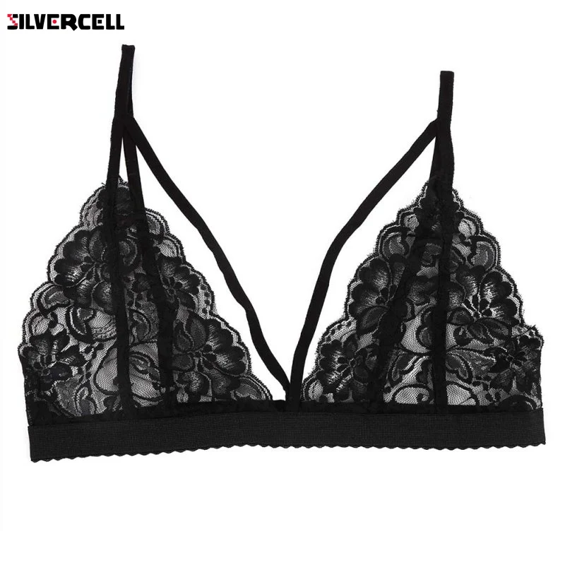 2017 Sexy Bra Floral Lace Wire Bra Bustier Sheer Top Seamless Bralette