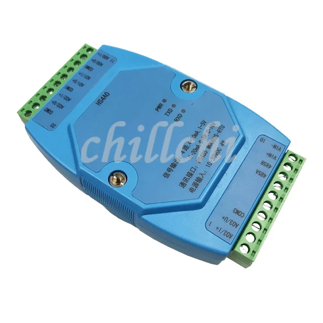 0 20ma 4 20ma 0 5v 1 5v 0 10v Analog Output Module Modbus Rs485 In