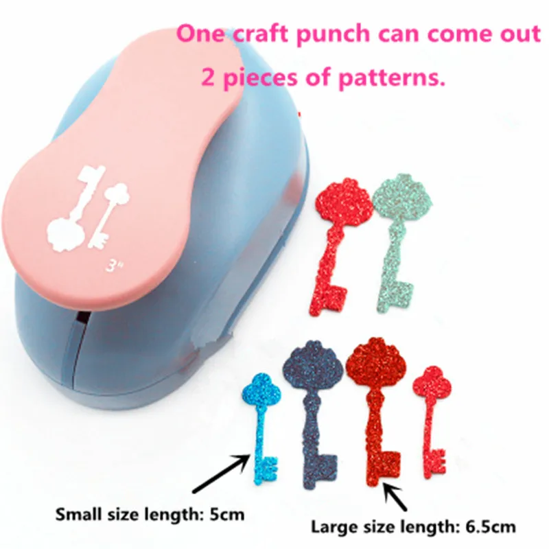 Free-ship-3-inch-key-shape-paper-punch-2-pieces-of-key-for-eva-punch ...