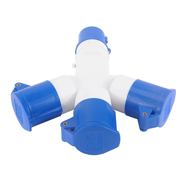 16 AMP 16A 3 Way Splitter 240V 3 Pin Water Weatherproof Electrical ...