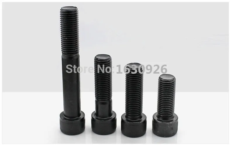 50pcs/Lot Metric Thread DIN912 M8x35 mm M8*35 mm Black Grade 12.9 Alloy ...