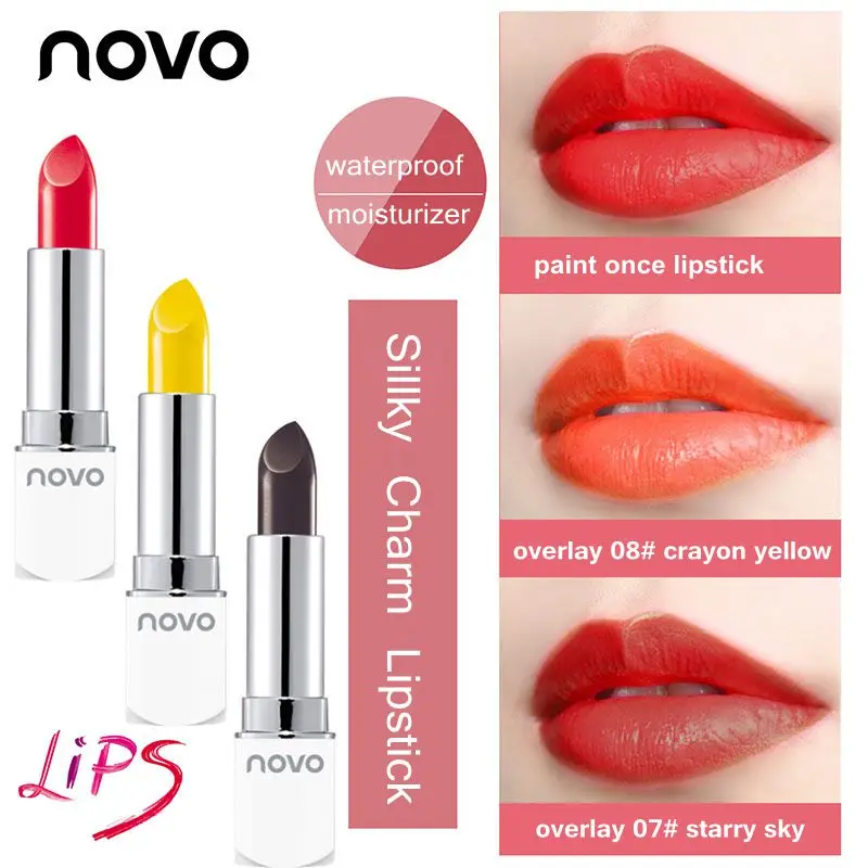 NOVO Full Bite Lips Tint Makeup Kit Moisturizer Lipstick Mate Baton ...