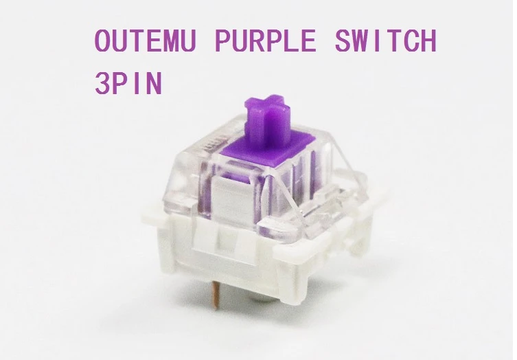 Outemu 3pin Clear Shell Purple 62g Tactile Switch For Custom Mechnical ...
