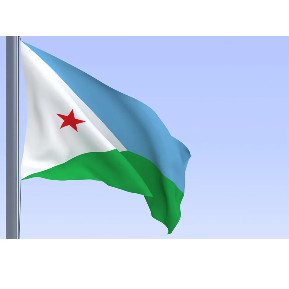 The hot sales of the Djibouti (DJ) Flag Polyester Flag 5*3 FT 150*90 CM ...