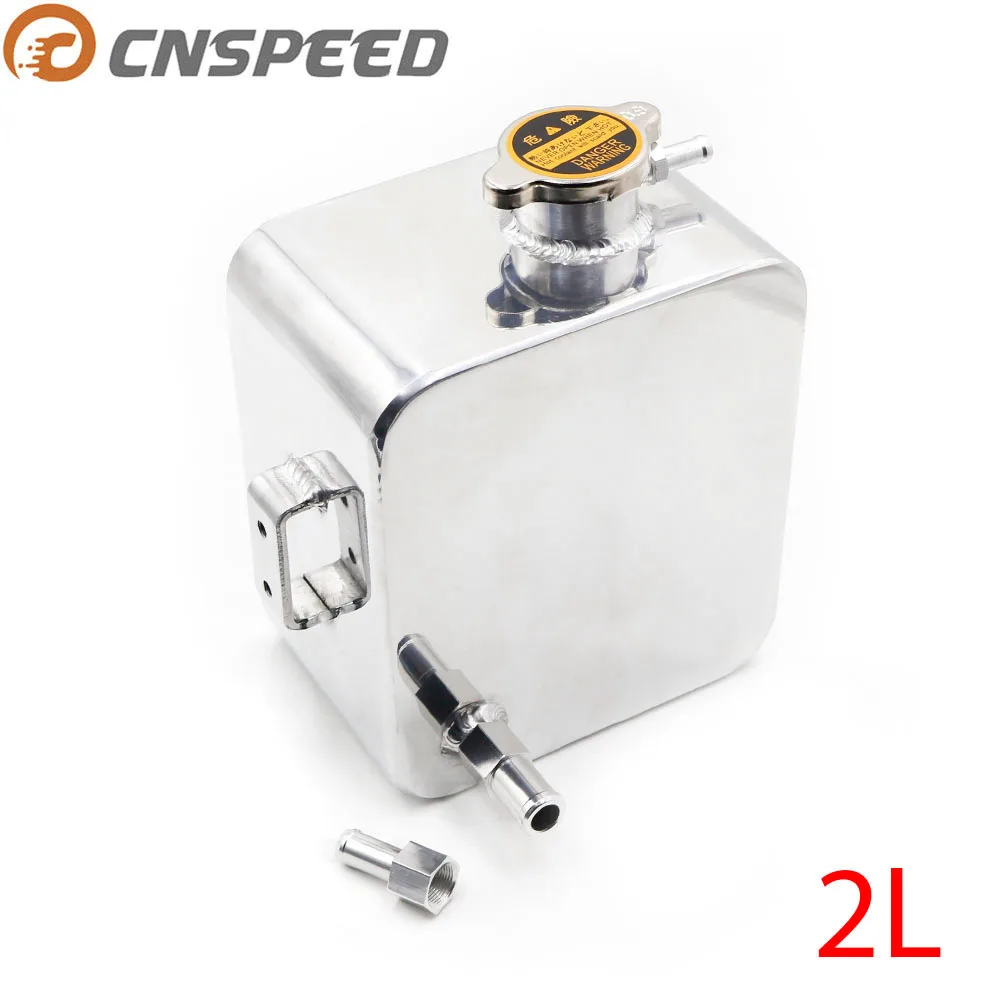 Cnspeed 2l Litre Polished Alloy Header Expansion Water Tank & Cap Water ...