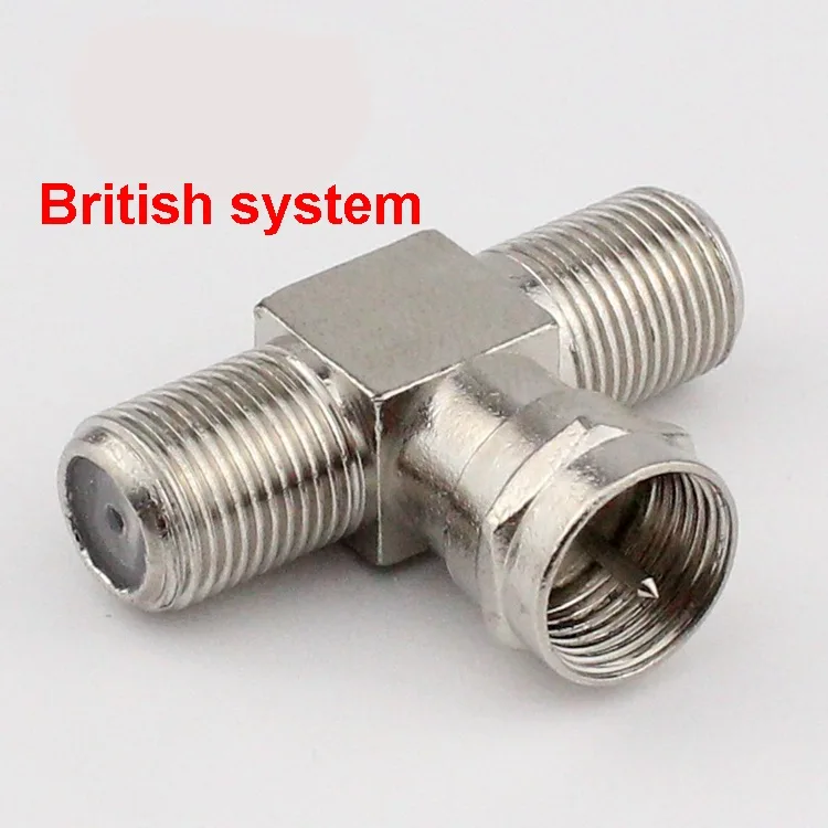 F Connector Male Video Splitter Cables F-Type 2-Way TV Splitter (Tee ...