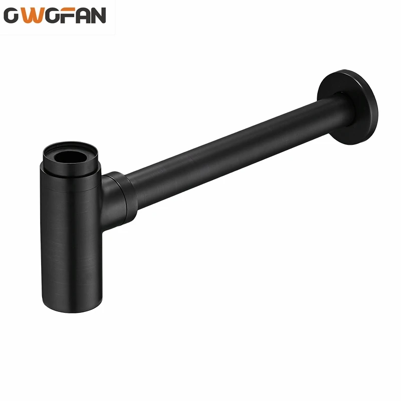 Luxurious P Trap Old Style Solid Brass Wall Siphon Bottle Trap Water ...