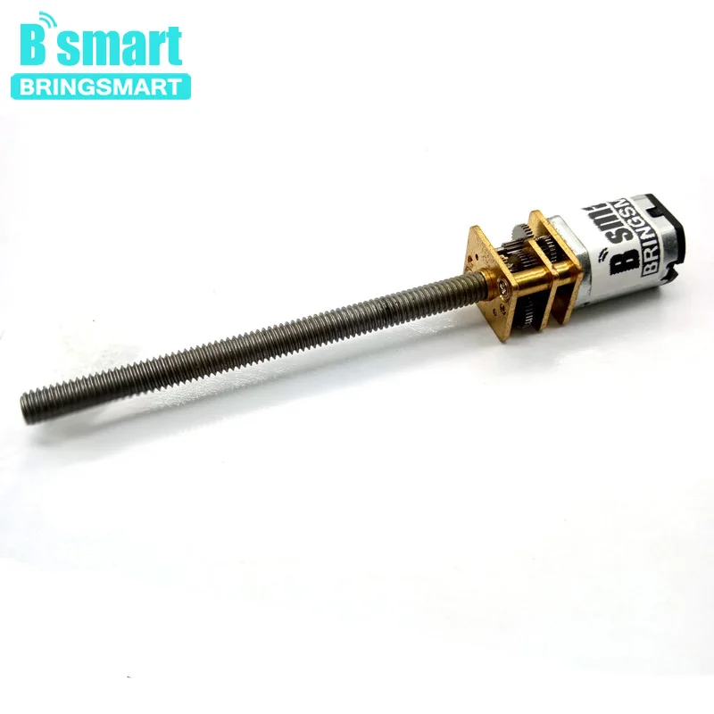 Bringsmart Threaded Shaft M4 55mm Dc Gear Motor 15/30/50/60/100/200/300 ...