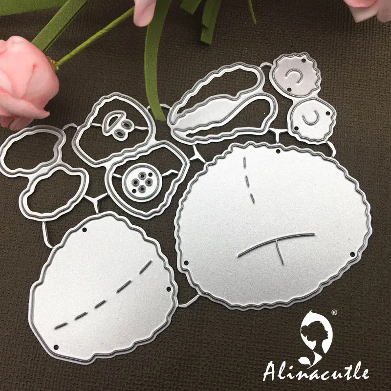 Alinacraft Metal Cutting Dies Cut Build Up Bear Doll Animal ...
