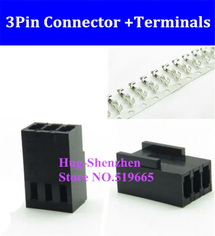 China Wholesale Black Molex 2510 3 Pin 3pin Fan Male Pwm Power Shell ...