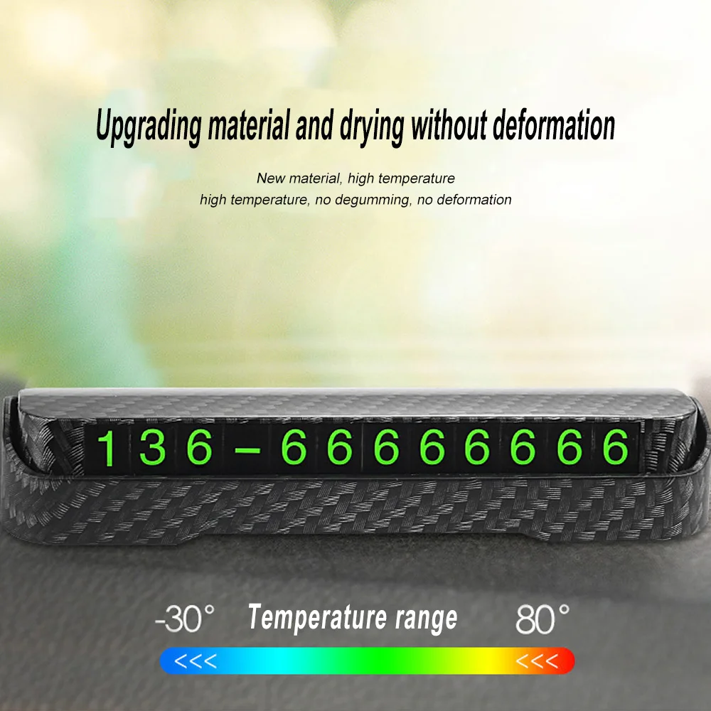 New Car Styling Temporary Parking Card Phone Number Card Plate ...