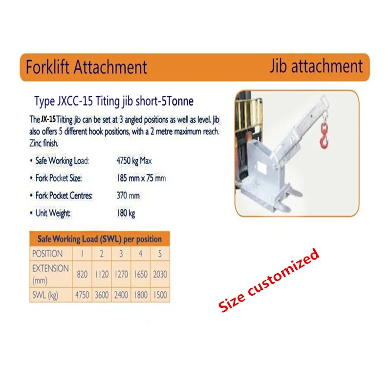 Hot sale Forklift accessories Forklift attachment Type JXCC-15 Tilting ...