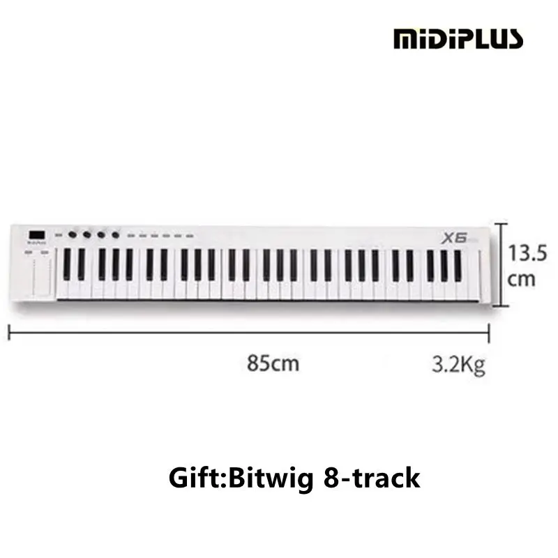 Midiplus X6 Mini 61 Teclas Do Teclado Midi Controlador Midi Ponderada ...