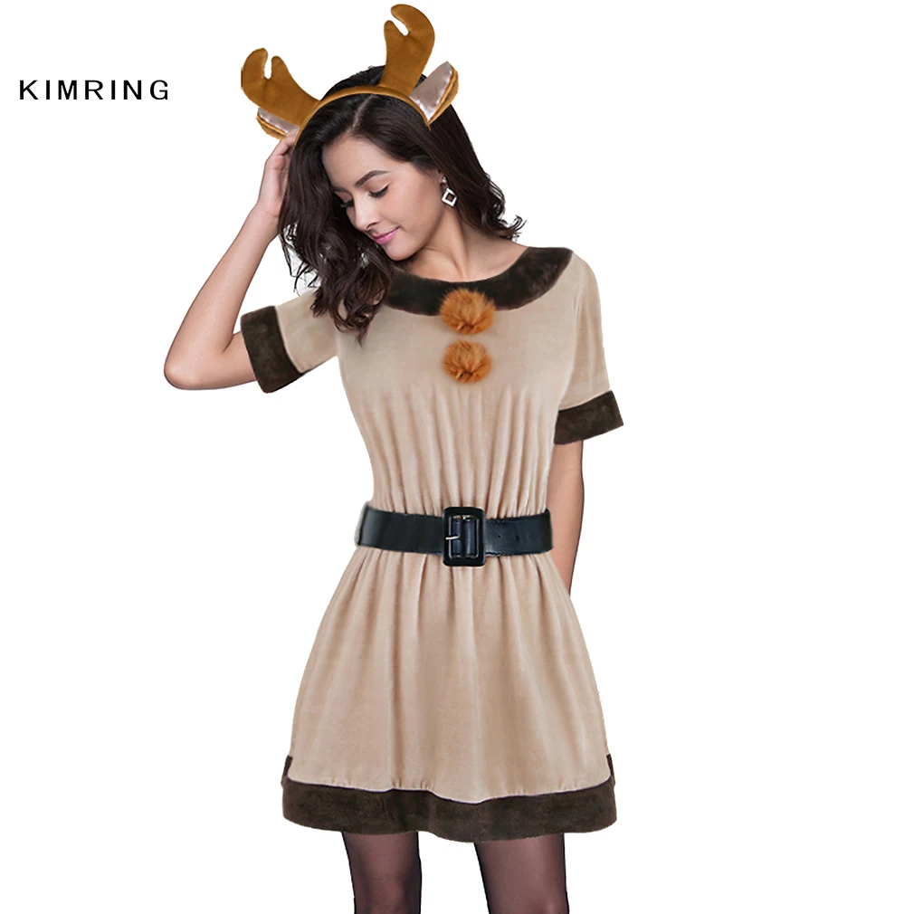 Kimring Lovely Christmas Reindeer Costumes Sexy Santa Claus Christmas