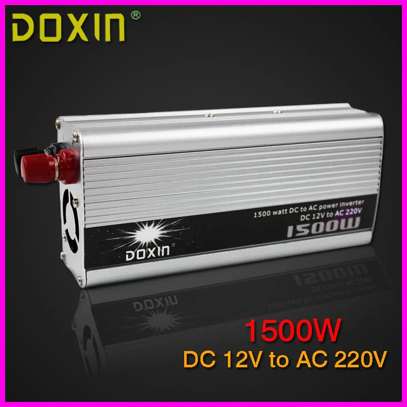DOXIN 1500W Car Charger Converter DC 12V to AC 220V Car Power Inverter ...