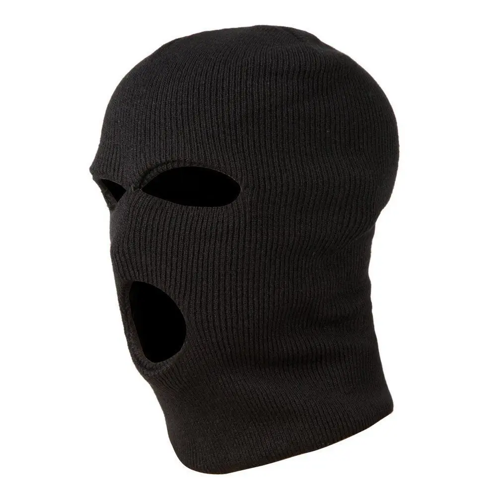 3 Holes Police Mask / Hood Color Black police Swat Gign Raid Special ...