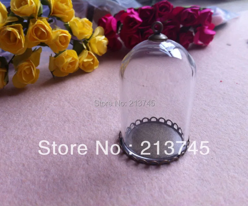 Freeshipping!!! 20sets/lot 38*25mm Glass Ball Cover & Setting Base ...