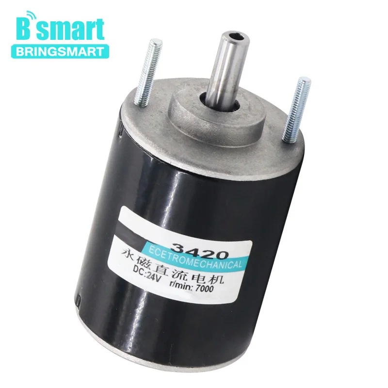 Bringsmart Motor de CC de eje hueco Reversible, 30W, 12V, 24V, Mini ...