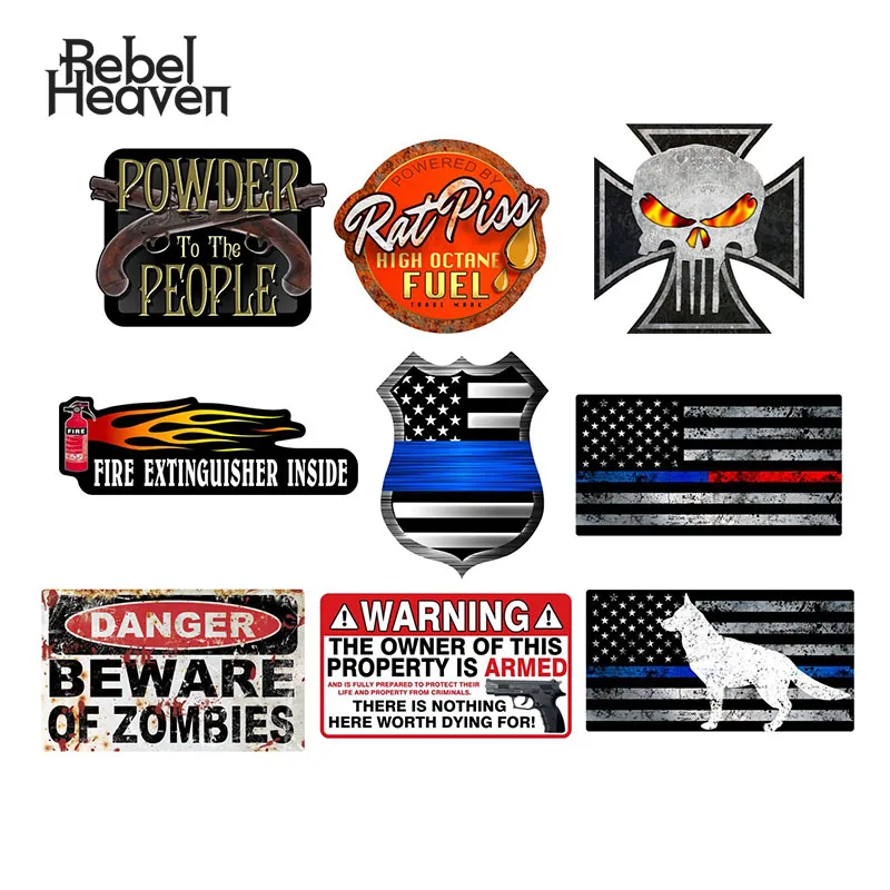 Rebel Himmel Auto Lustige Auto Aufkleber Muzzleloader Gun Ratte Stange ...