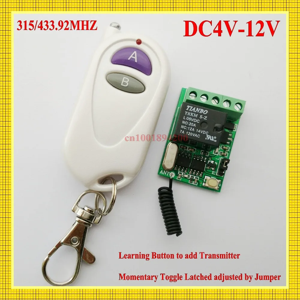 Dc4v 4.5v 5v 6v 7.4v 9v 12v 10a Mini Relay Remote Switch Radio Receiver ...
