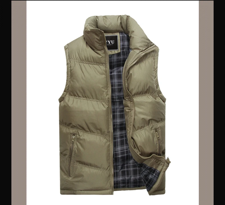 New Brand Mens Jacket Sleeveless Vest Winter Fashion Casual Coats Male ...