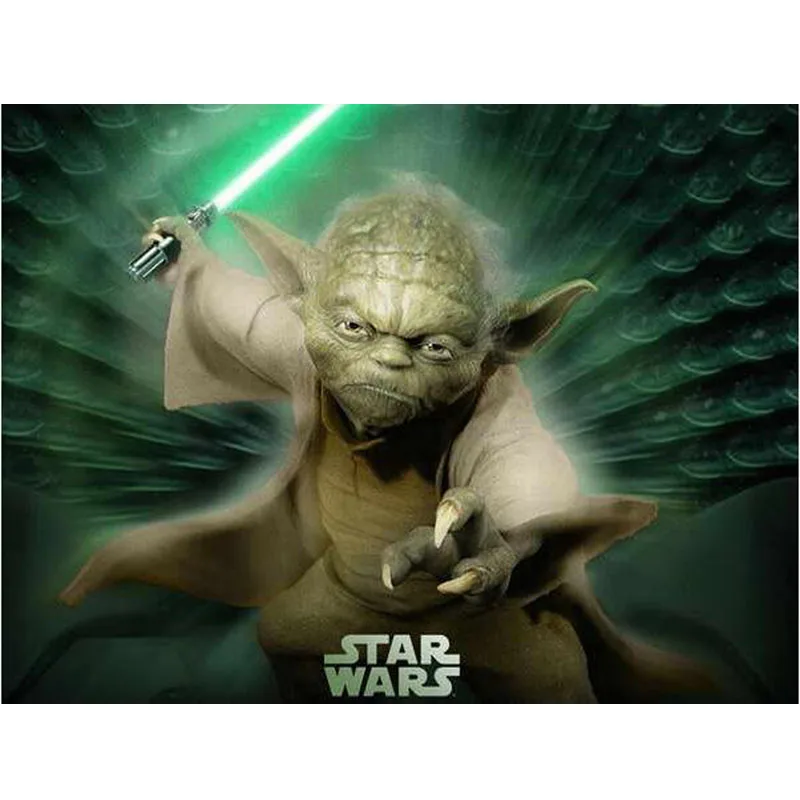 5d Diy Diamond Painting Jedi Master Yoda Star Wars Full Diamond ...