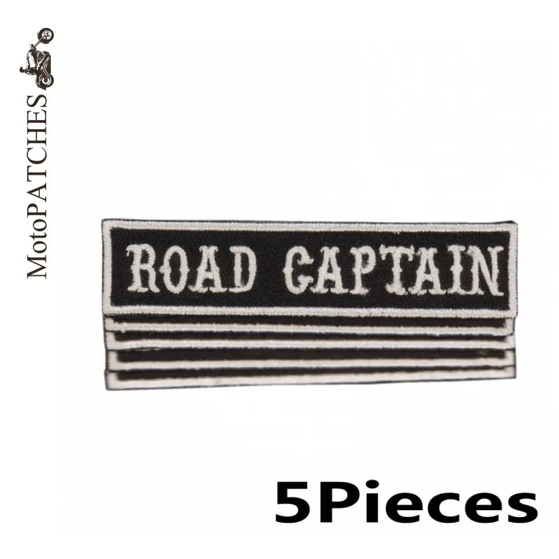 MotoPATCHES 5Pieces/Lot ROAD CAPTAIN Patches DIY Accessory Embroidered ...