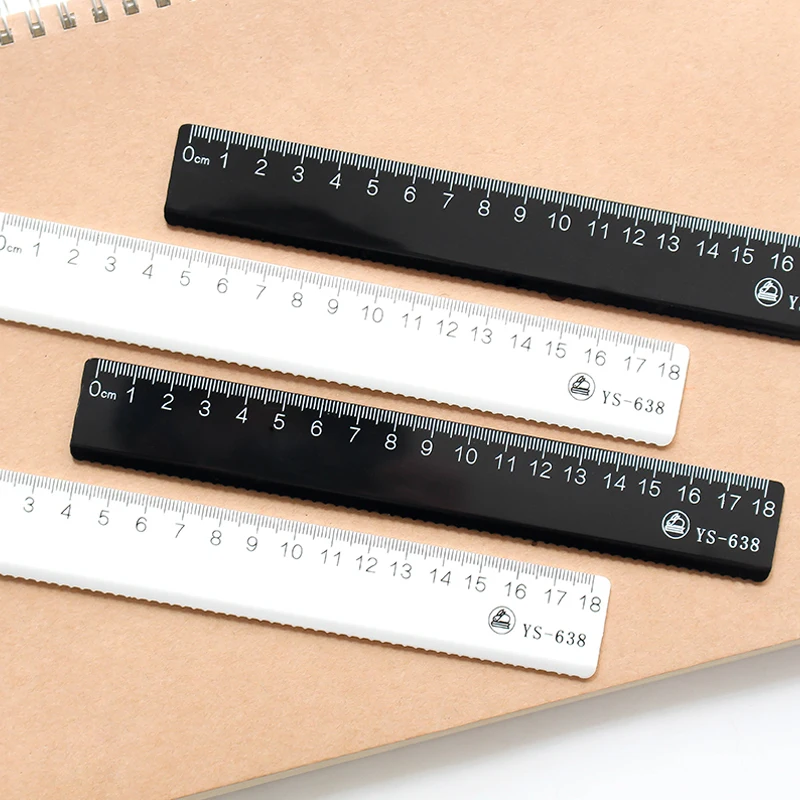 1pc Simple STYLE 15cm 18cm Stationery ruler for kids Plastic simple ...
