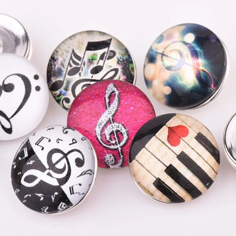 New 10pcs Mixed Love Music Character&Musical Instrument Acrylic Snap ...