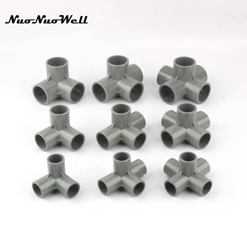 Garden-Irrigation-Pipe-Adapter-PVC-Tee-Connector-Four-Five-Six-Way ...