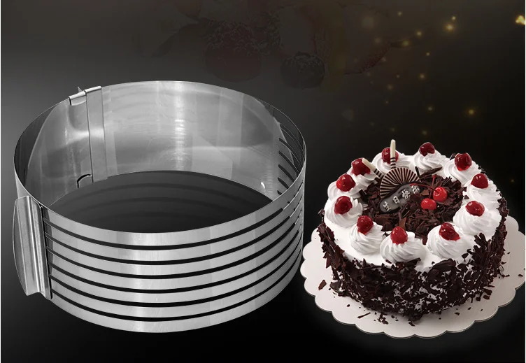 Stainless Steel Slicer Cutter Mold Adjustable Layered Round Ring Slice ...