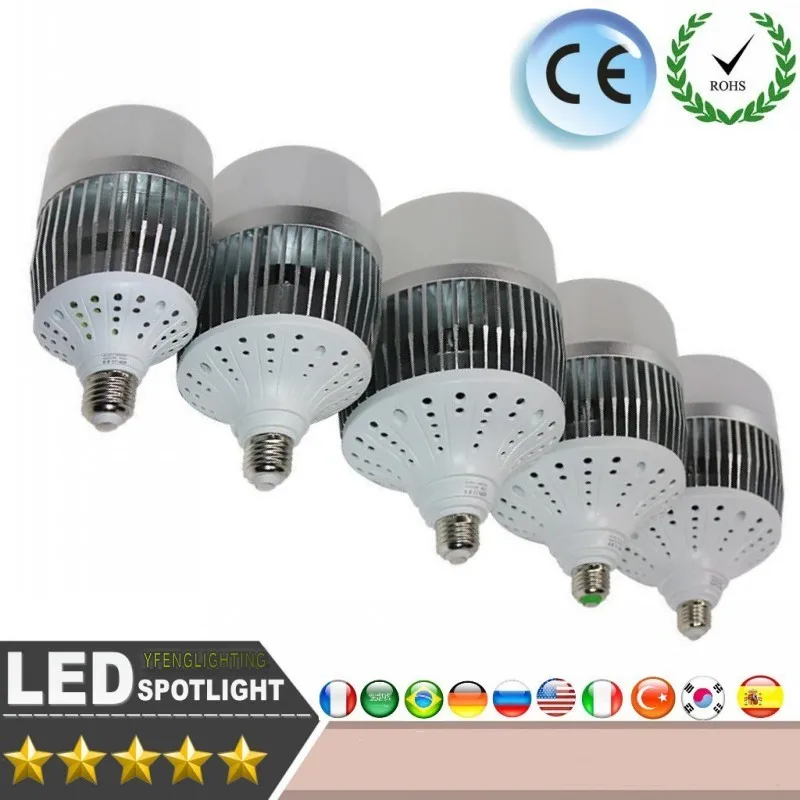E27 E40 50w 70w 100w 120w 180w High Brightness Led Bulbs Ac175-265v ...