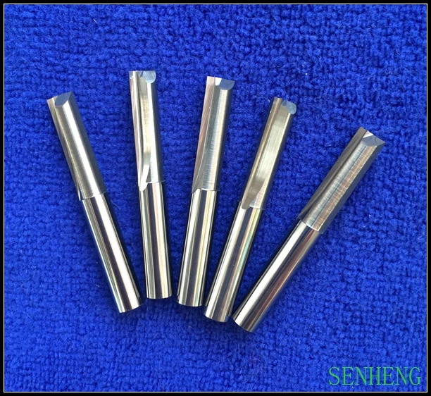 5pieces 6*6*12mm double flute straight slot carving tools milling ...