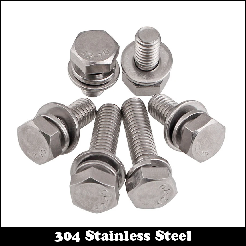 M8 M8*16/20/25/30 M8x16/20/25/30 304 Stainless Steel External Hex ...