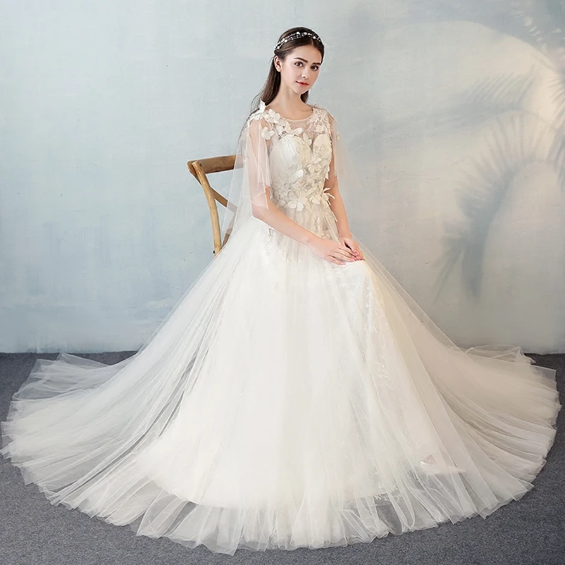 Princesa Belaka Leher Manik manik Renda Kupu kupu Vestidos De Novia ...