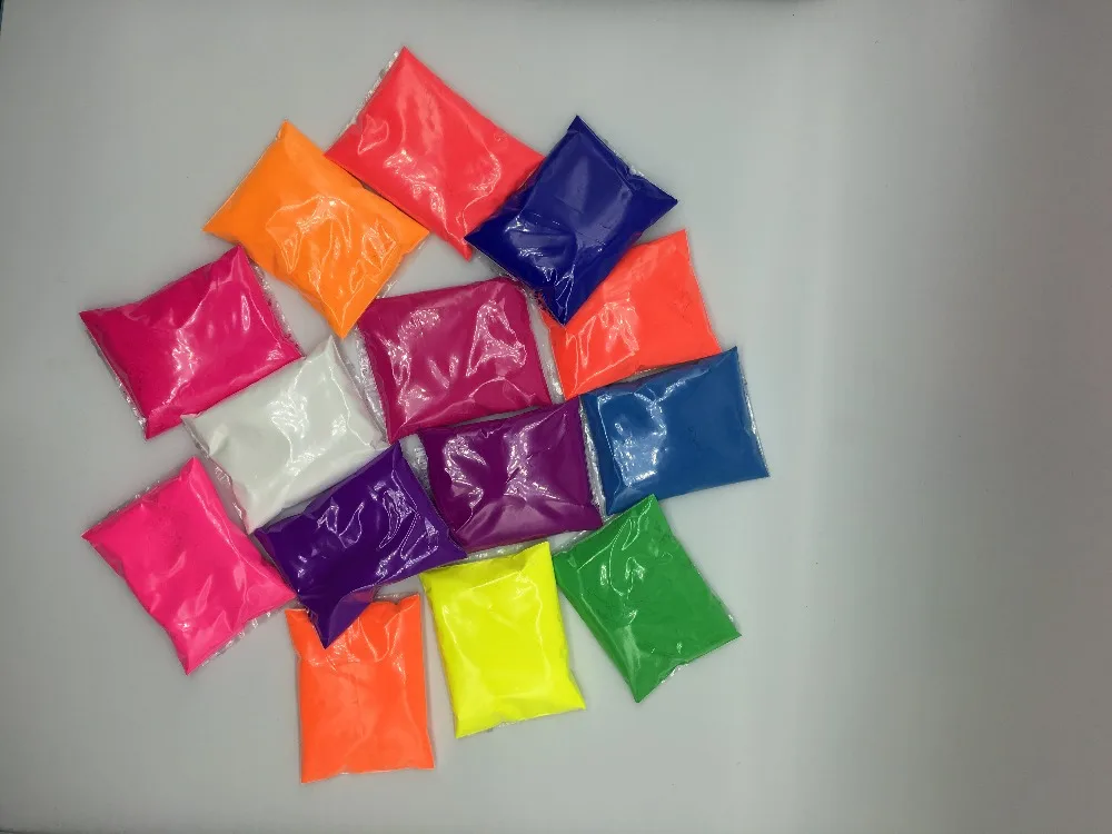 Mixed 14 colors,10g per color Fluorescent Powder Pigment for Paint ...