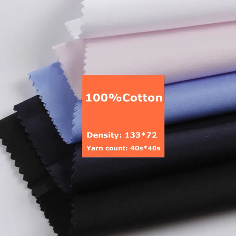 1.45*50 meters 100%Cotton woven shirt solid fabric white/red poplin ...