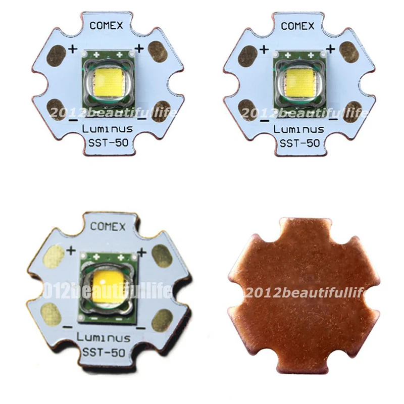 Luminus Sst50 15w High Power Led With 20mm Copper Pcb Torch Led Light ...