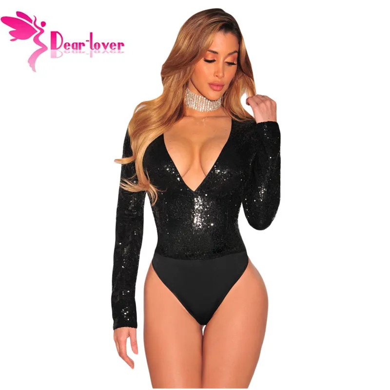 Buy Dear Lover Sequins Bodysuits For Women Party Club