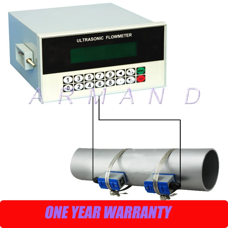 Panel mount ultrasonic flow meter TUF 2000SS Liquid Digital Flowmeter ...