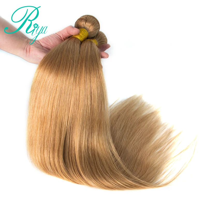 Riya Hair Peruvian Remy Hair # 27 Color Straight Hair Weave 3 Bundle ...