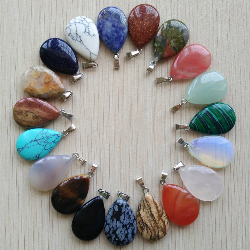 50 Pcs Natural Stone Charms Pendant | Pendants Stone קרליאן | Drop ...